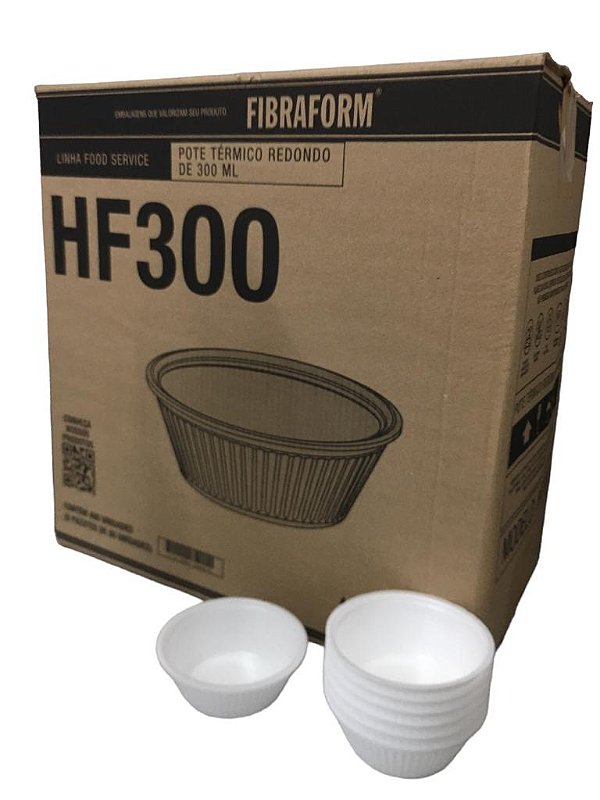 Pote Térmico Redondo Hf300 300ml Caixa ,Com 400 Unidades Fibraform ...