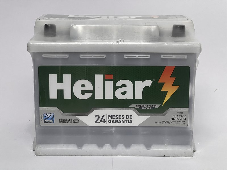 Bateria Heliar 60ah para carro - HNP60HD - RS3 Baterias - Baterias ...