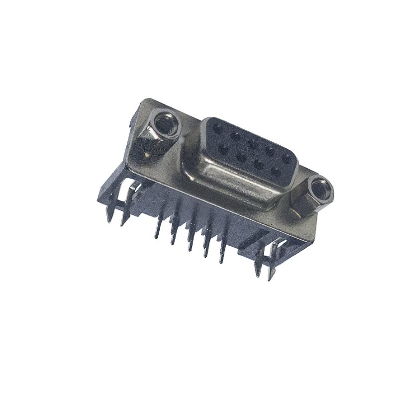 Conector DB09 Fêmea 90º - Tetracomp Componentes Eletrônicos Ltda.