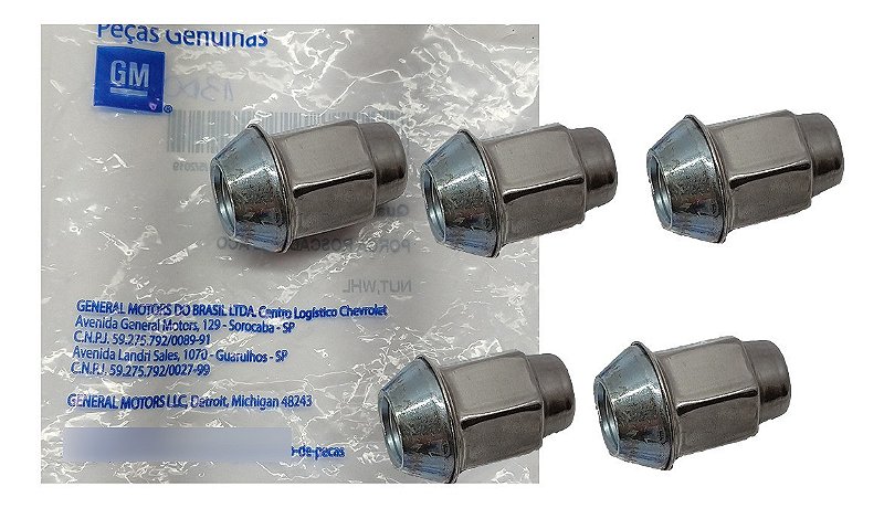 Kit 5 porcas roda S10 2012 2013 2014 9598708 - Peças Originais para ...