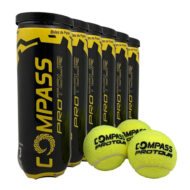 Bolas de Padel Protour Compass – Tubo com 3 bolas - Favorita Padel