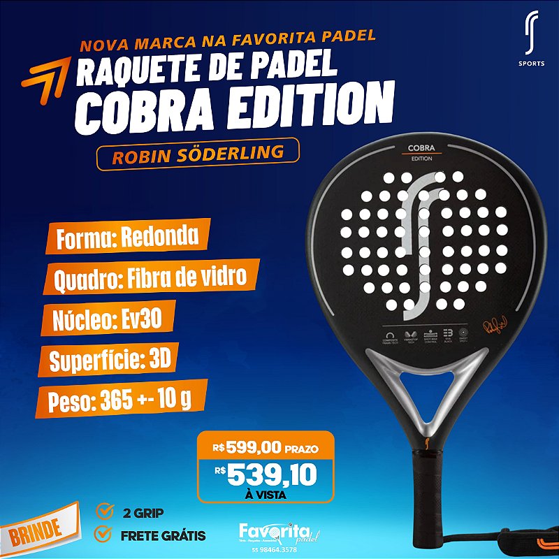 Raquete de Padel Cobra Edition - Robin Söderling - Favorita Padel
