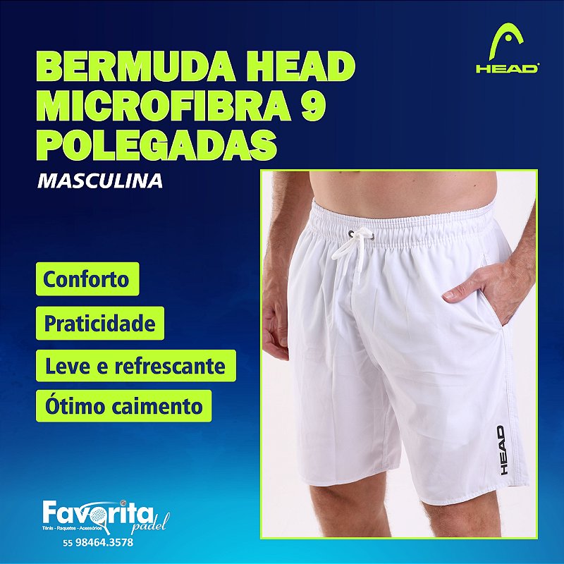 Bermuda Head Microfibra 9 Polegadas – Masculina - Favorita Padel