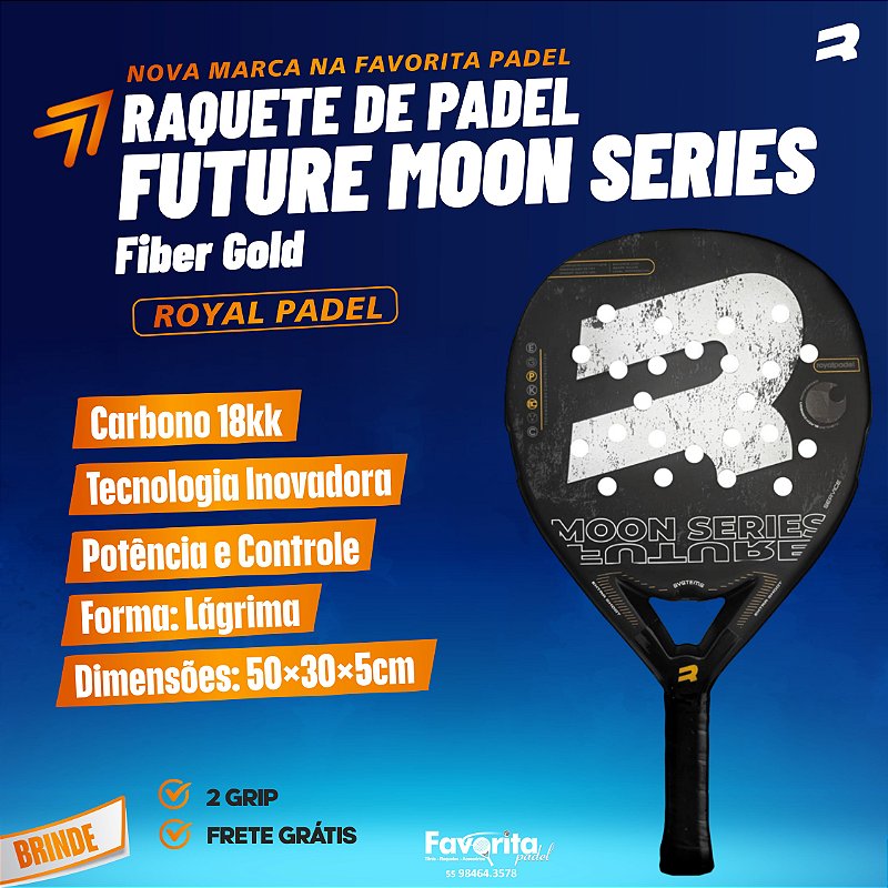 Raquete de Padel Royal Padel Future Moon Series – Fiber Gold - Favorita ...