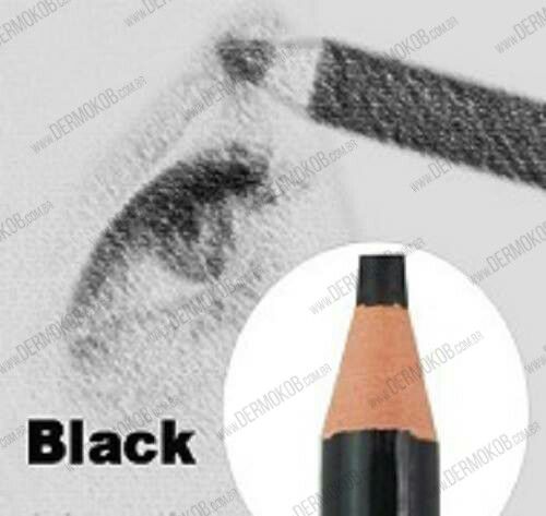 Lápis Dermatográfico Preto Dermokob Tudo Para Micropigmentação E