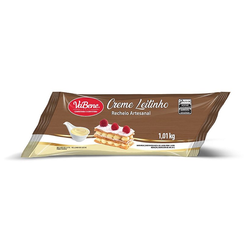 RECHEIO ARTESANAL CREME LEITINHO 1,01KG - VABENE - A Loja da Confeitaria