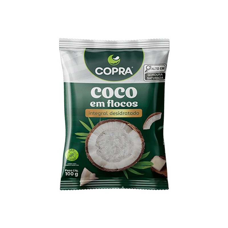 COCO RALADO EM FLOCOS INTEGRAL DESIDRATADO 100G - COPRA - A Loja da ...
