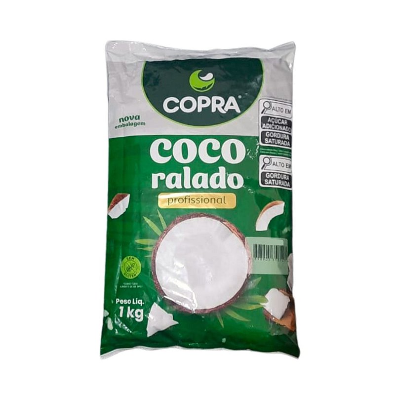 COCO RALADO PROFISSIONAL MÉDIO PADRÃO 1KG - COPRA - A Loja da Confeitaria