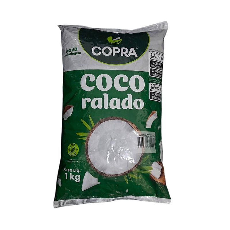 COCO RALADO MÉDIO ÚMIDO E ADOÇADO 1KG - COPRA - A Loja da Confeitaria
