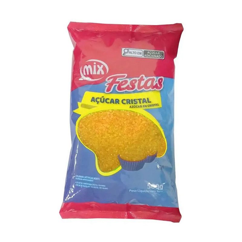 AÇÚCAR CRISTAL AMARELO 500G MIX - A Loja da Confeitaria