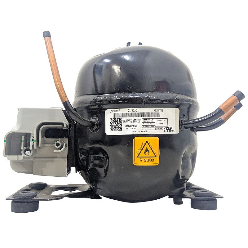 Motor Compressor 1/5 ESX36CBC Gás R600 Embraco 127V - Karisfrio