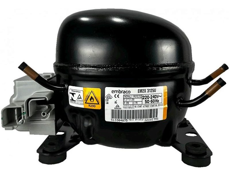 Motor Compressor 1/3 HP EM2X3125U Gás R290 Embraco 220v - Karisfrio