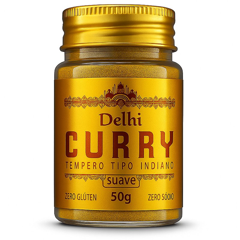 Curry Tempero Indiano 50g Delhi - Sem sódio - Delhi Especiarias - Os ...