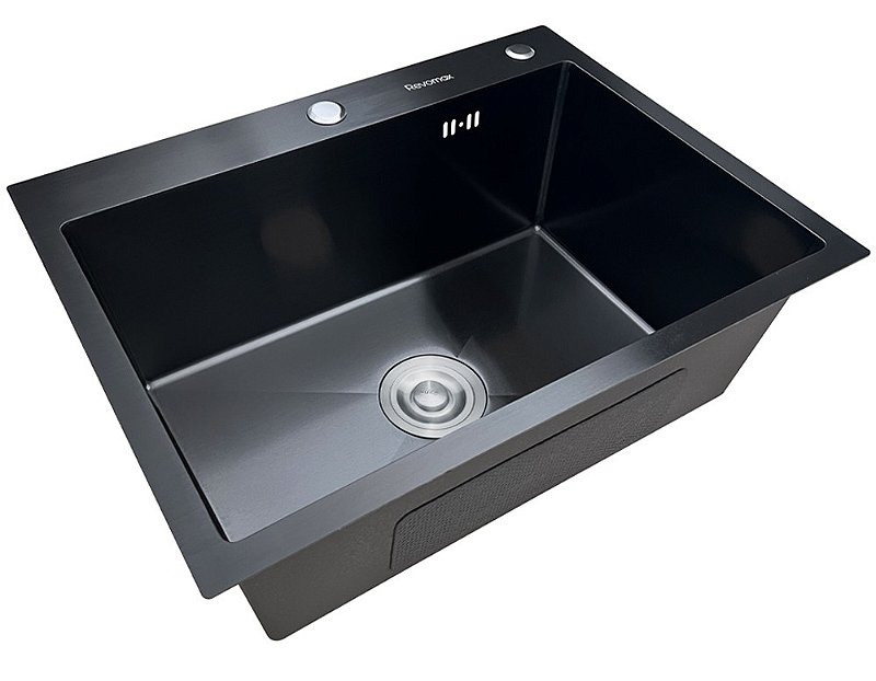 Cuba Pia Inox Preta Quadrada Cozinha Gourmet 60cm com Acessórios ...