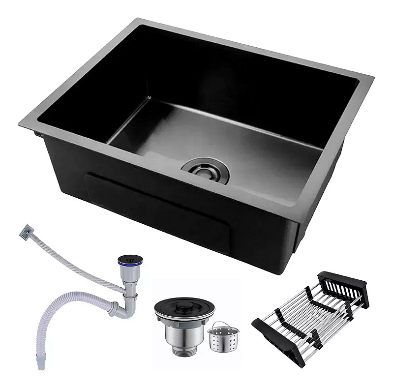 Cuba Gourmet Inox Preta Nano Pia Quadrada Cozinha 50x45 - Revomax Comercial