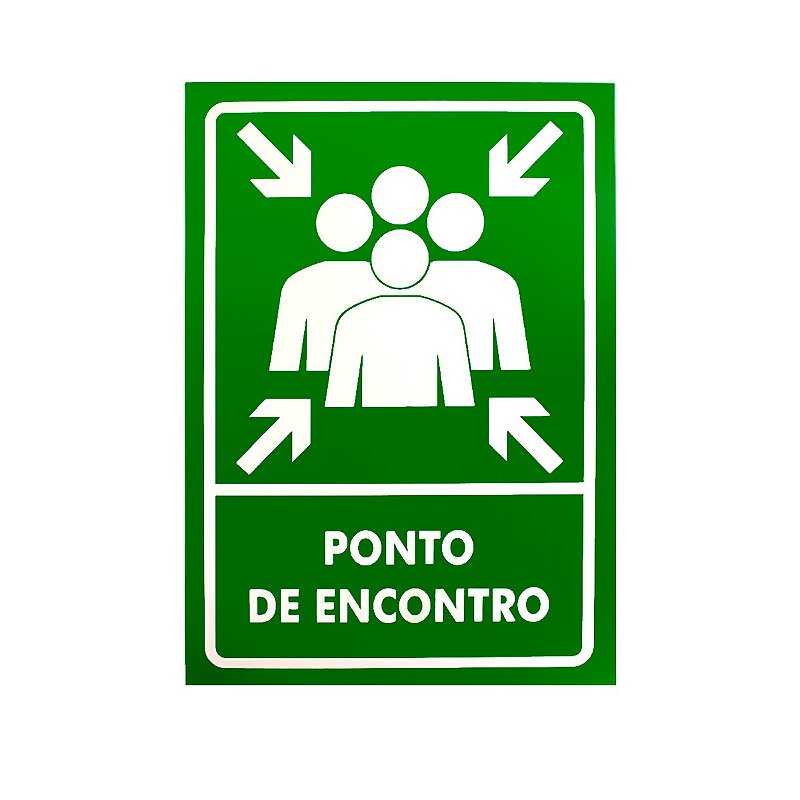 Placa de Sinalização Indicativa Ponto de Encontro Autoadesiva Pvc ... Placa de Sinalização Indicativa Ponto de Encontro Autoadesiva Pvc ...
