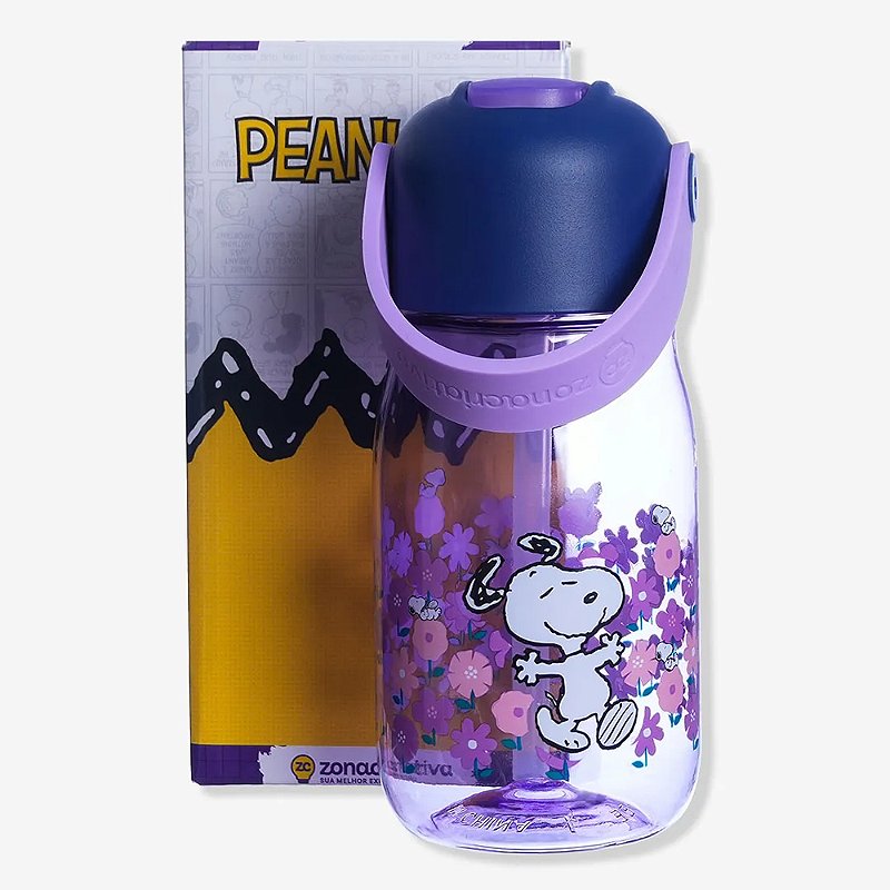 Garrafa Flip Infantil Snoopy Peanuts 400ml - Super Geek - Onde os Multiversos Colidem.