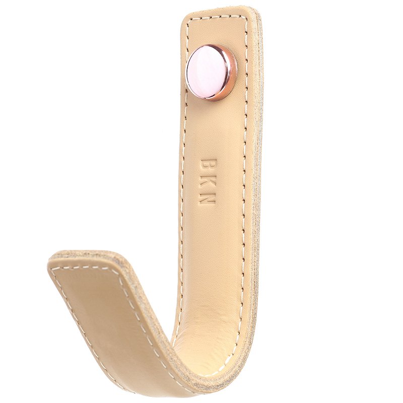 Cabide Jaguar em Couro Legítimo Bege - A legítima elegância do couro!