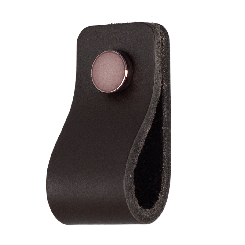 Puxador Couro Café Ponto Bávaro - A legítima elegância do couro!