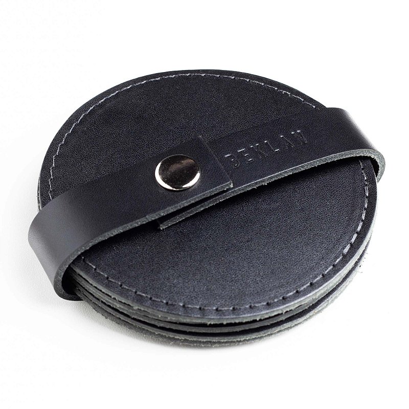 Porta Copos Belize Couro Legitimo Preto - A legítima elegância do couro!