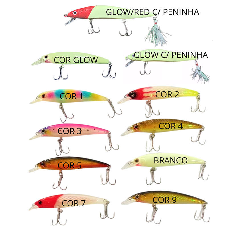 Isca Artificial 110 mm 14 Gramas Axe Luminous Espada Tucunaré Anchova ...