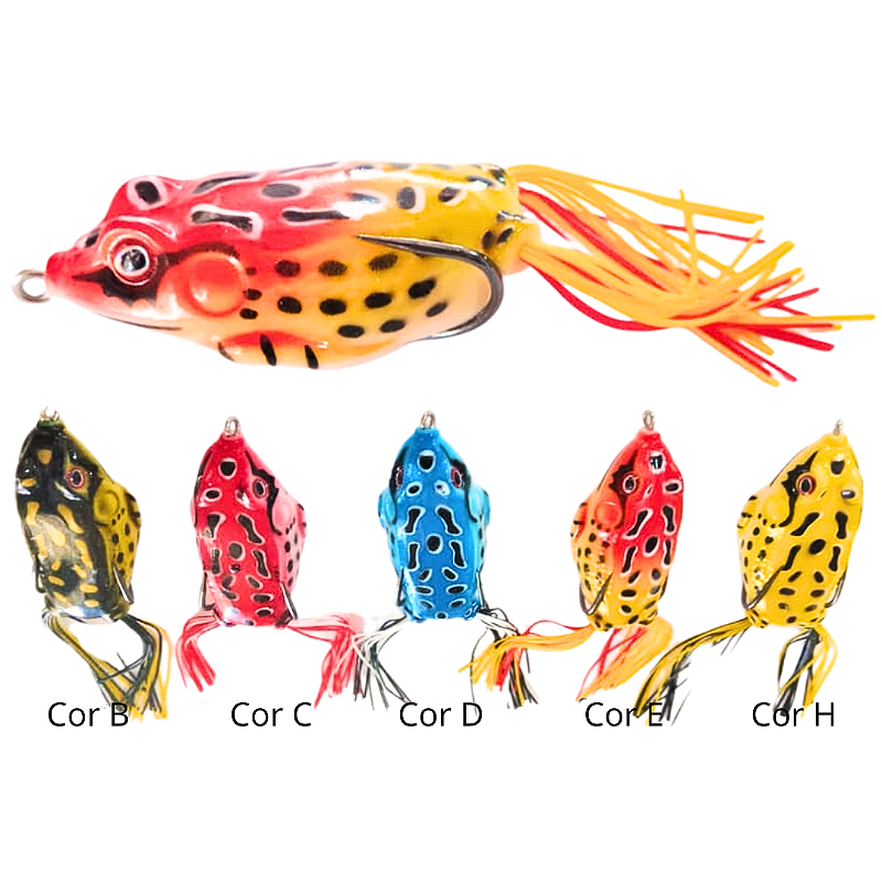 Isca Artificial Sapo Frog Frogger Axe Froginho Anzol Duplo 4,3 5,3 6 ...