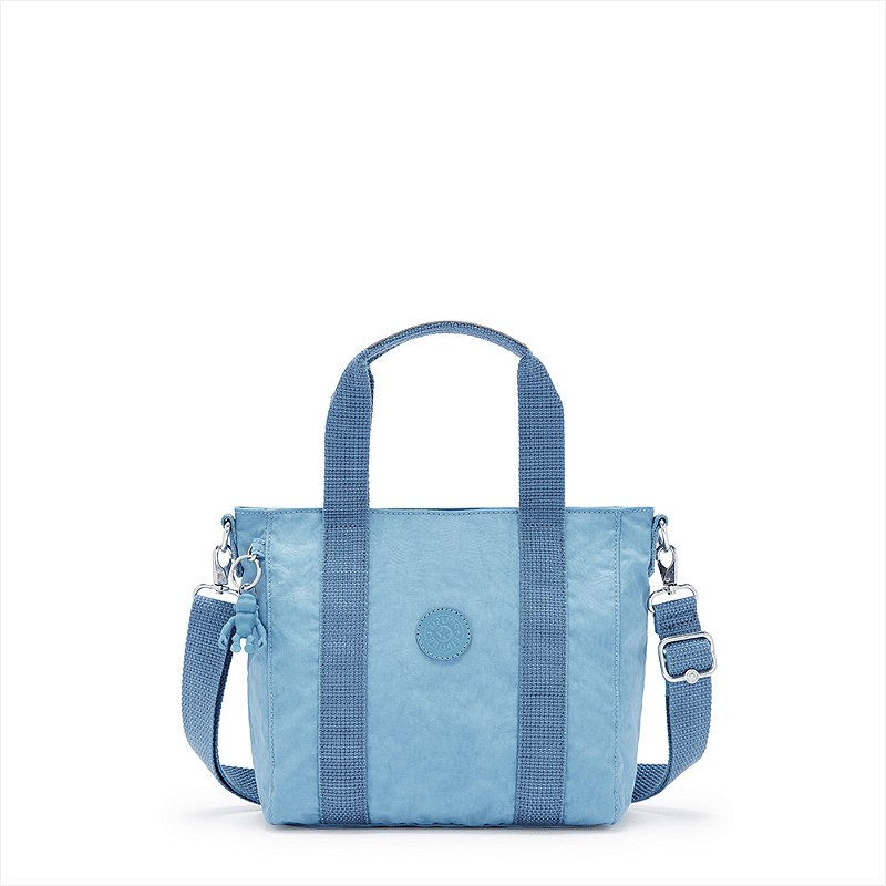 Bolsa Transversal Kipling Asseni Mini 5 Litros Blue Mist - Viajante Moderno