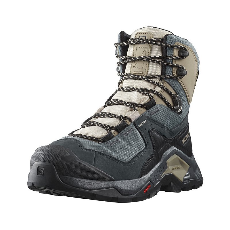 Bota Salomon Quest Element Gtx Feminino Preto e Azul - Viajante Moderno