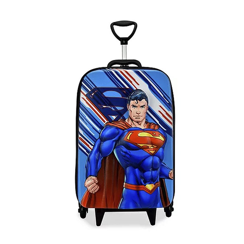 Mala Infantil MaxToy 3D Liga Superman Azul - Viajante Moderno
