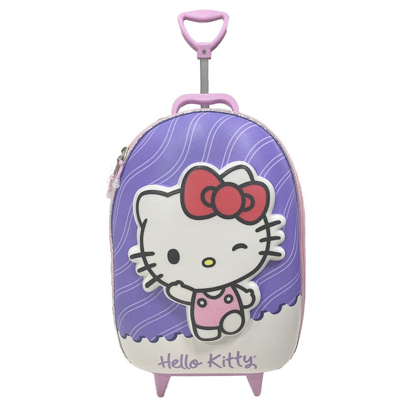 Mala Infantil MaxToy Hello Kitty Paper Roxo - Viajante Moderno