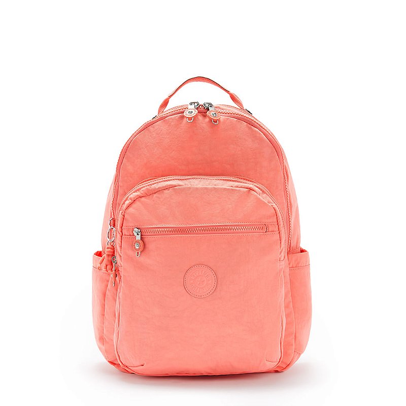 Mochila Kipling Seoul 27L Fresh Coral - Viajante Moderno