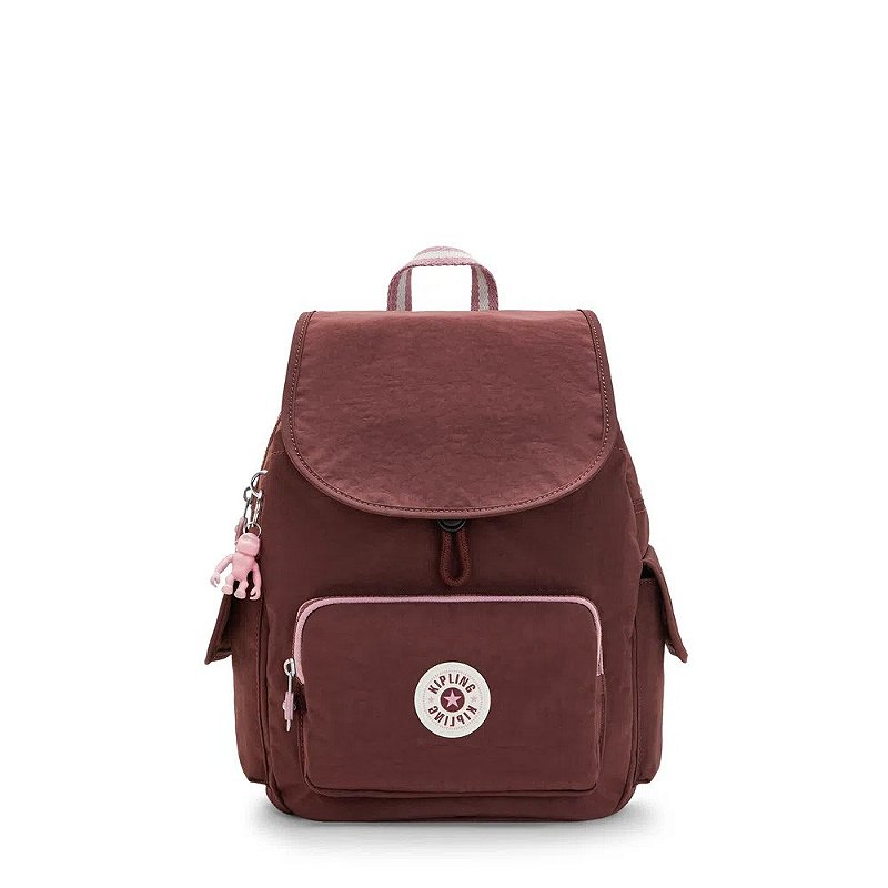 Mochila Kipling City Pack S 13 Litros Mahogany Vinho - Viajante Moderno