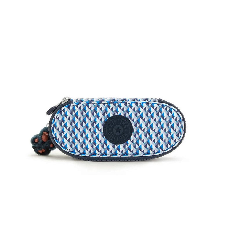 Estojo Kipling Duobox Boy Geo Azul - Viajante Moderno