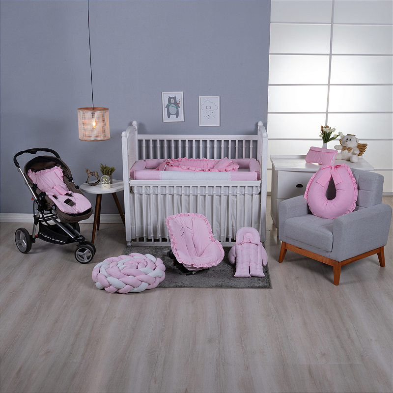 Kit Enxoval de Bebê Coleção Cor Lisa Rosa - Monzillo Baby Kids ...