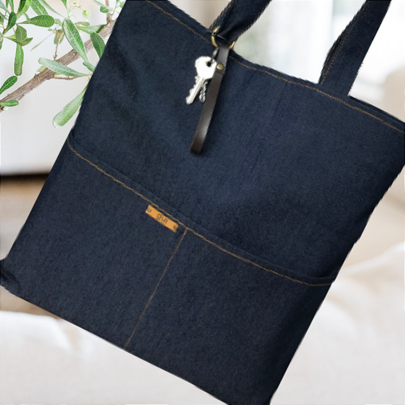Ecobag básica em lona ou jeans