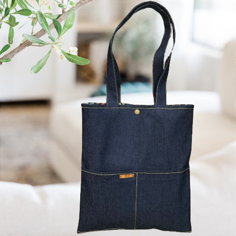 Ecobag básica em lona ou jeans