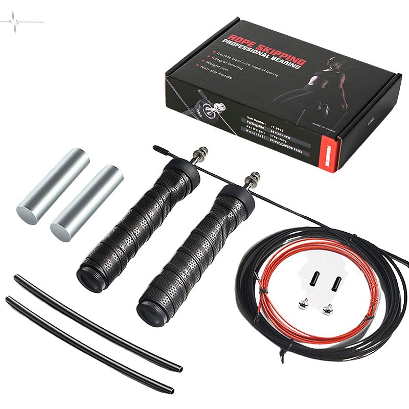 Corda pular speed rope crossfit profissional com rolamento blindado com ...