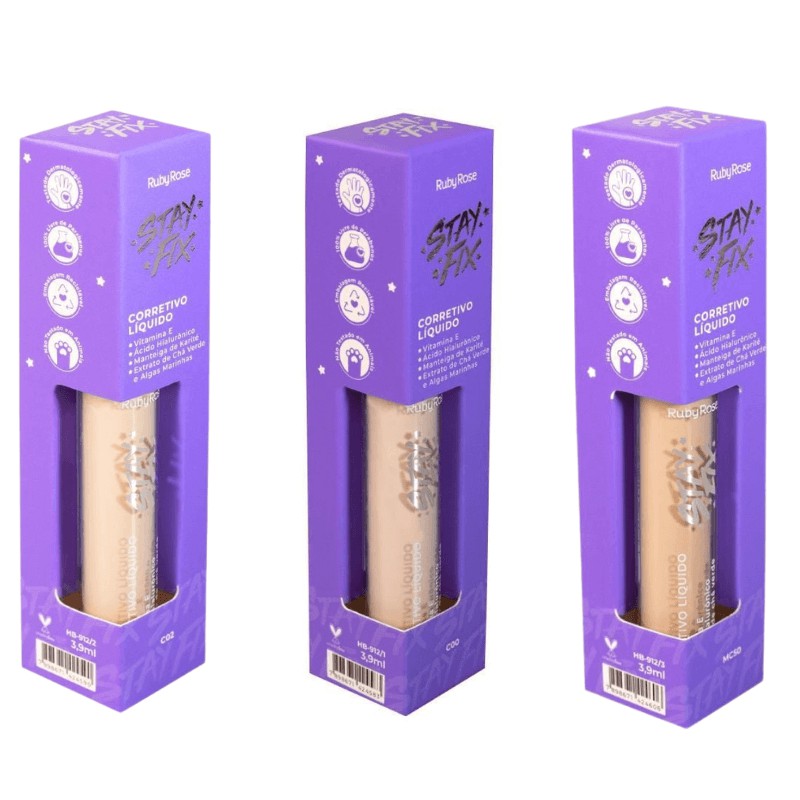Corretivo Liquido Stay Fix-RUBY ROSE - Rosella makeup