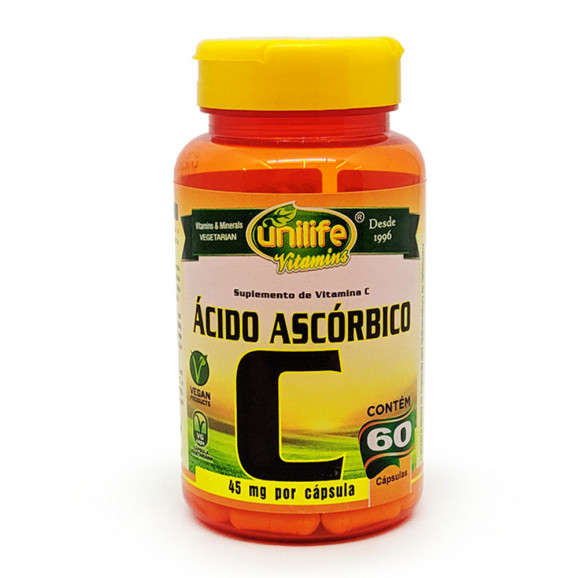 Cápsulas de Vitamina C 60 de 400mg Unilife - Bela Cerealista