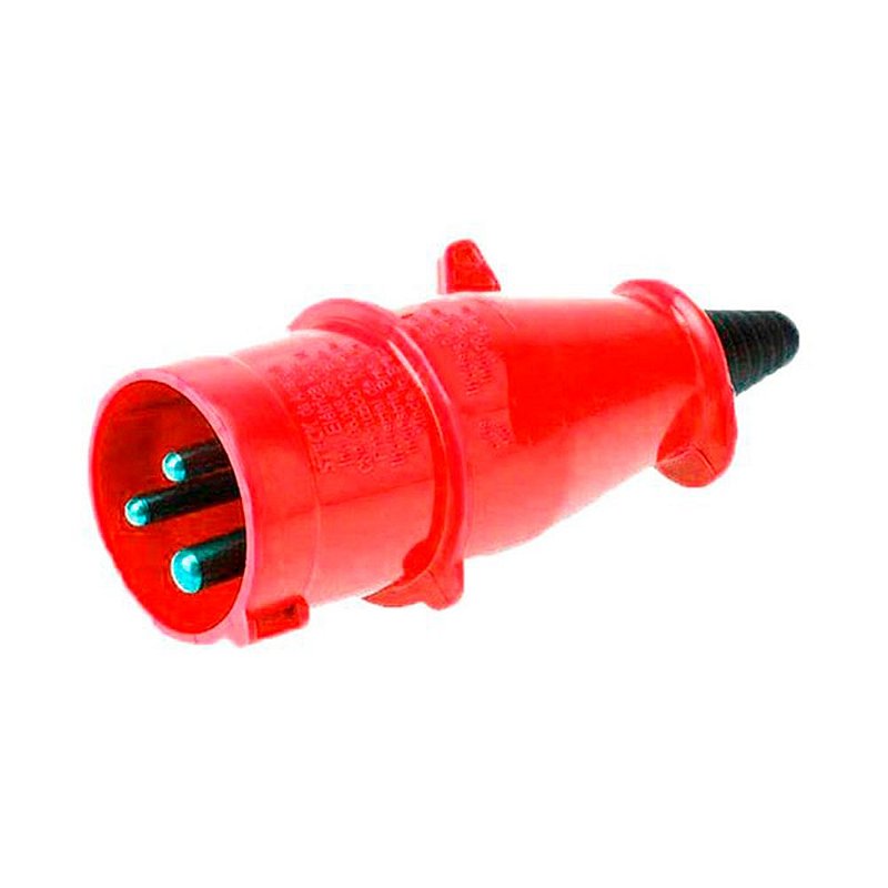 Plug Industrial Steck 2p+t 16a Vermelho 380v Newkon N-3079 - Elétrica Rios