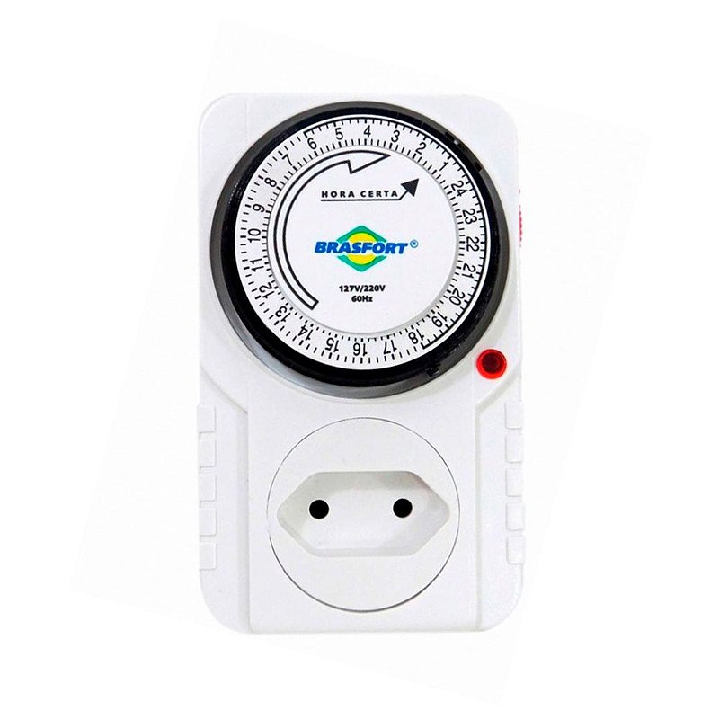 Timer Temporizador Programavel Analogico Bivolt Brasfort - Elétrica Rios
