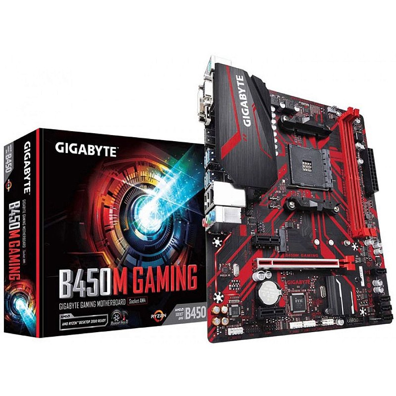 Placa Mae Gamer Gigabyte B450M Gaming B450 AMD AM4 DDR4 mATX - BS ...
