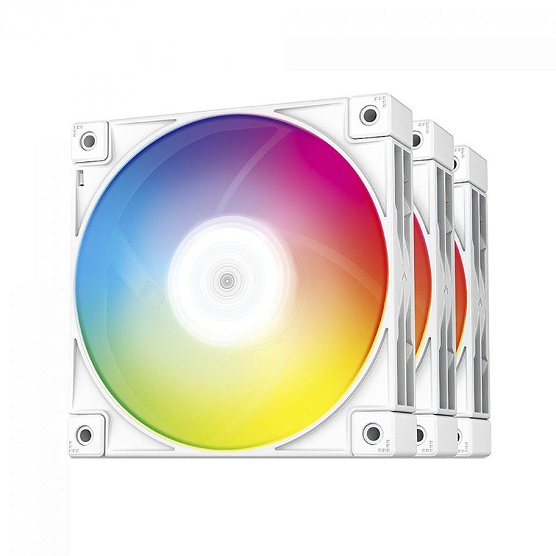 Kit Fan c/ 3 DeepCool FC 120 Branco RGB 12cm - R-FC120-WHAMN3-G-1 - BS ...