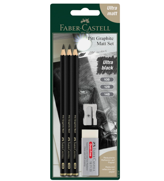 Kit Pitt Graphite Matt Set Faber-Castell - 5 Peças - Casa Elias