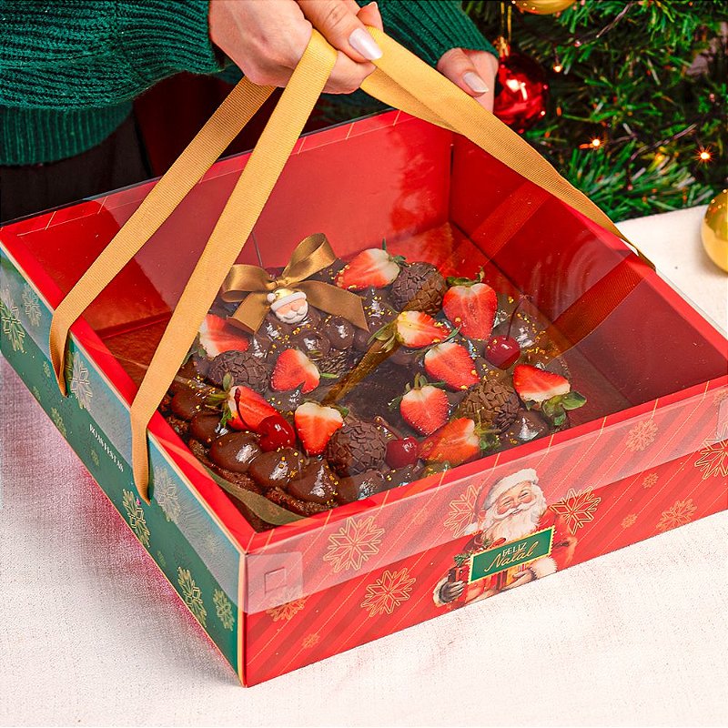 Caixa Guirlanda com Base Laminada Noel - 3683 - Borges Embalagens