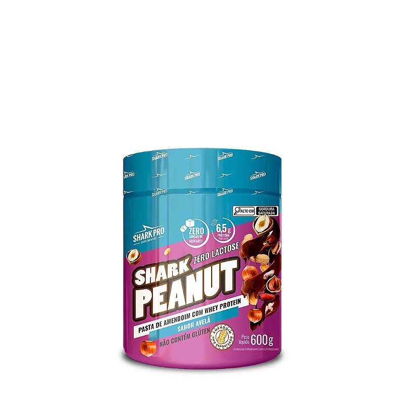 Shark Peanut Zero Lactose Avelã- 600g TEU SANTO SUPLEMENTO - Teu Santo ...