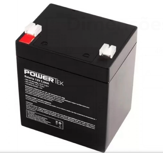 Bateria Selada 12V 5AH Powertek - Starfont