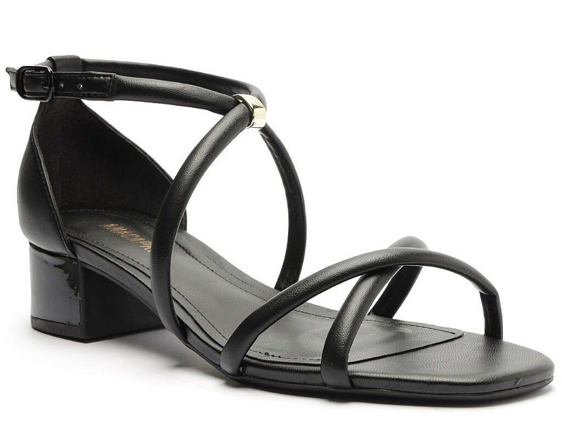 SANDALIA SALTO BLOCO ANACAPRI ECO NAPA KID - PRETO - Lojas Trend