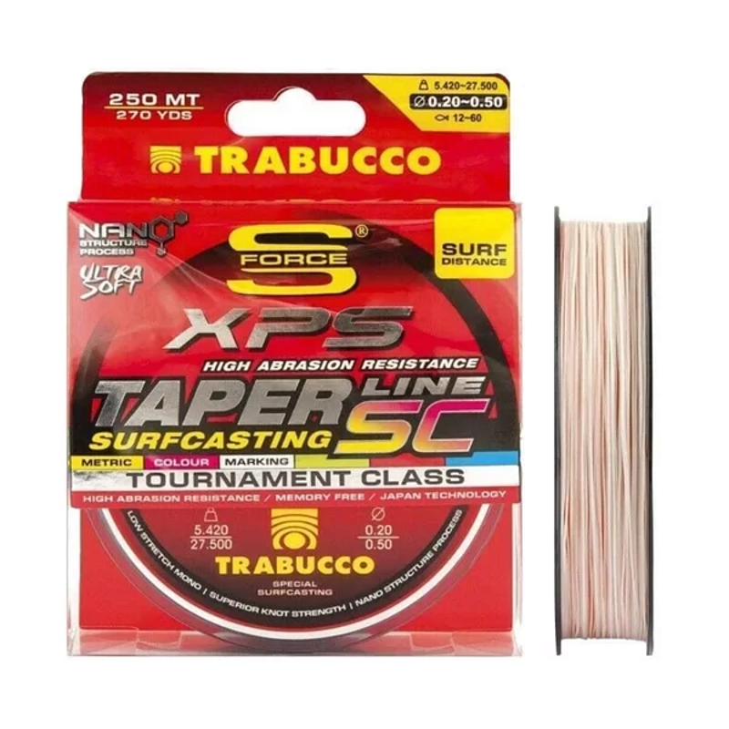 Linha Trabucco Xps Taper Line SC Multicolor Surfcasting - 250m - ILHA DA PESCA