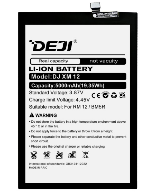 Bateria Xiaomi Redmi 12 (BM5R) Deji - X3 Distribuidora - Peças Premium ...